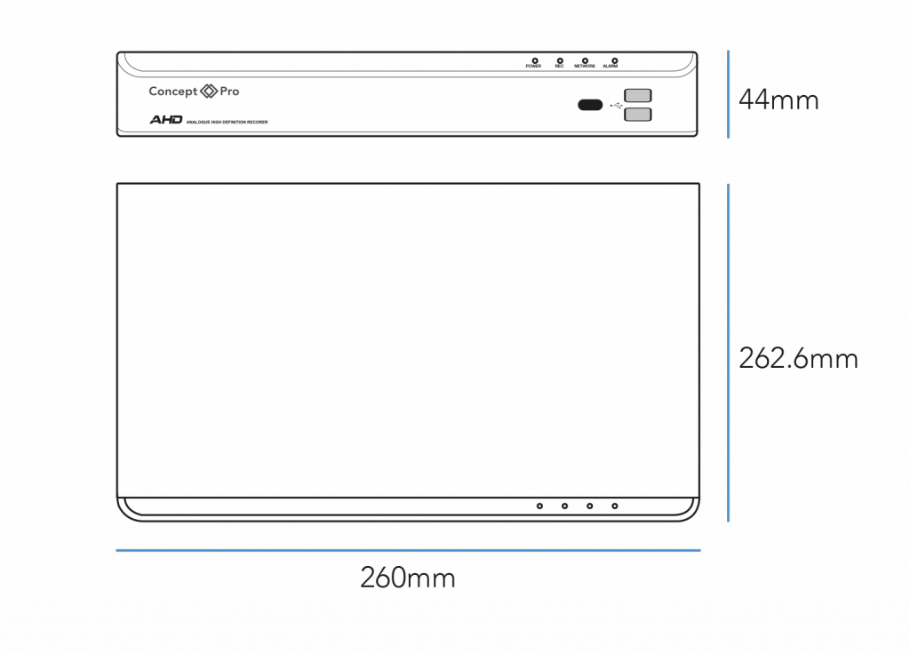 4 Channel 5MP Professional DVR - Concept Pro