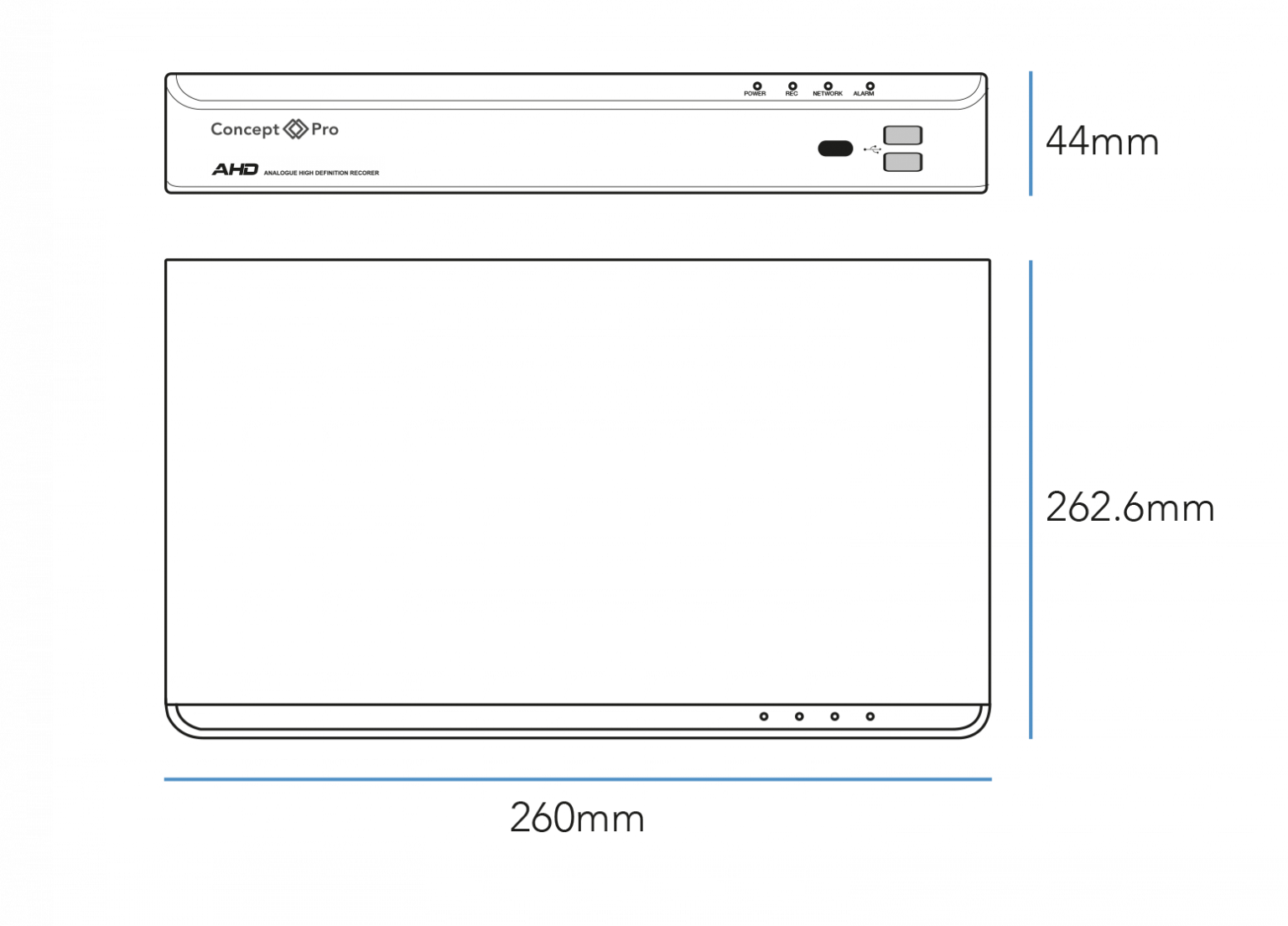 4 Channel 5MP Professional DVR - Concept Pro