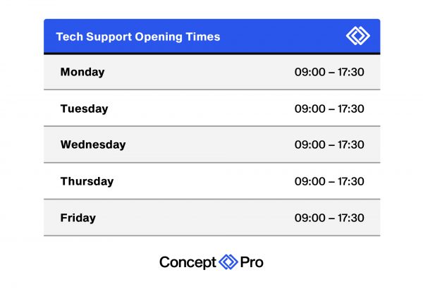 Technical Support - Concept Pro