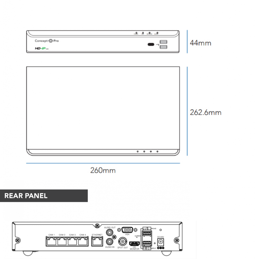 4 Channel 8MP Lite NVR - Concept Pro